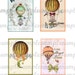 Printable Journal Cards Hot Air Balloon Vintage Junk Journal Gift Tags ...