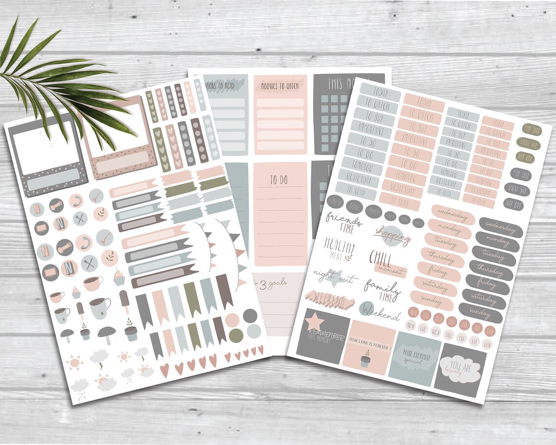 Printable Planner Stickers Happy Planner Stickers Weekly | Etsy
