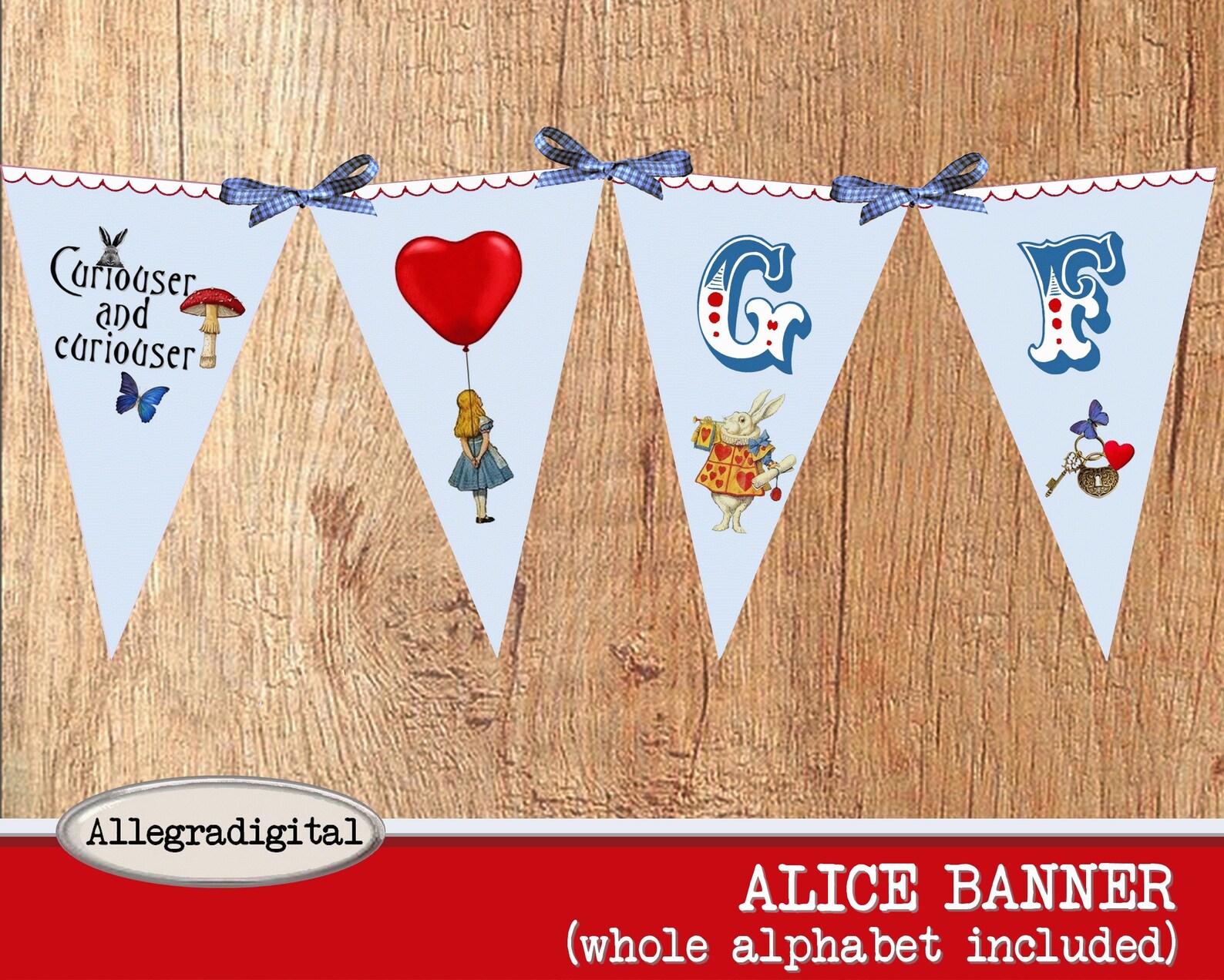 Printable Alice in Wonderland Banner Alice in Wonderland Party Banner ...