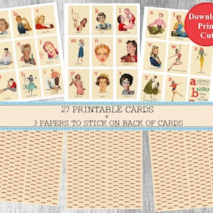 ABC Mother's Day Cards Alphabet, Flash Cards, Letters, Pocket Ephemera ...