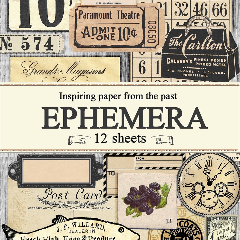 Ephemera Packs - Etsy