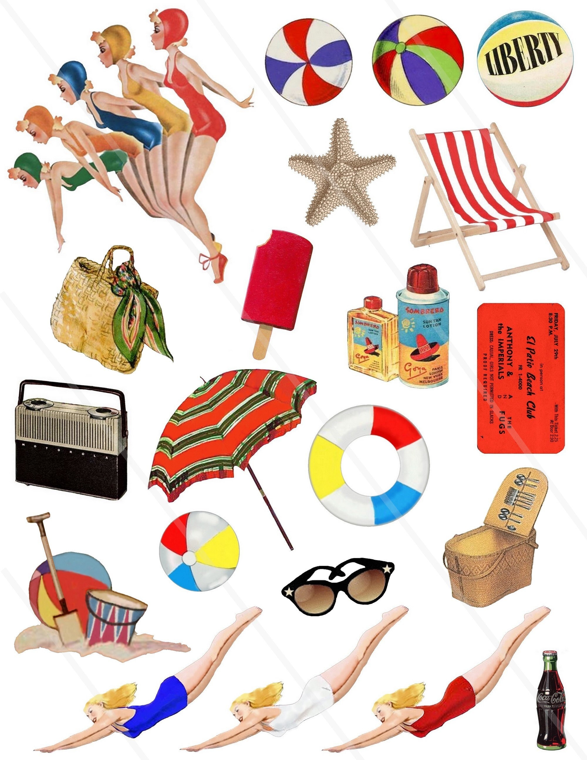 Vintage Summer Clip Art