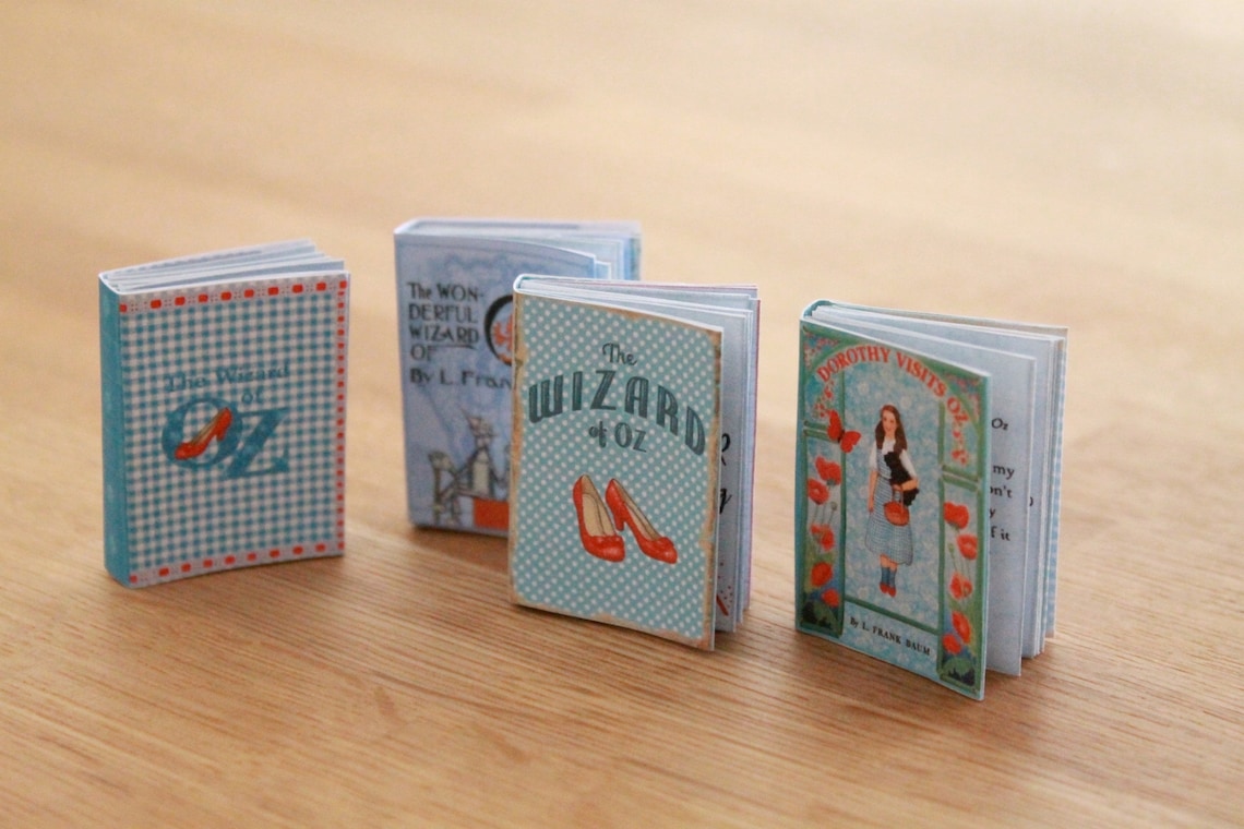 The Wizard of Oz Mini Books Dorothy Ruby Slippers | Etsy