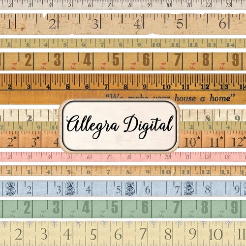 Vintage Tape Measure Measuring Old Printable Paper Craft Art - Etsy
