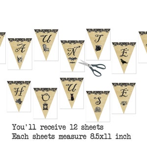 Printable Haunted House Halloween Banner Halloween Party Banner Diy ...