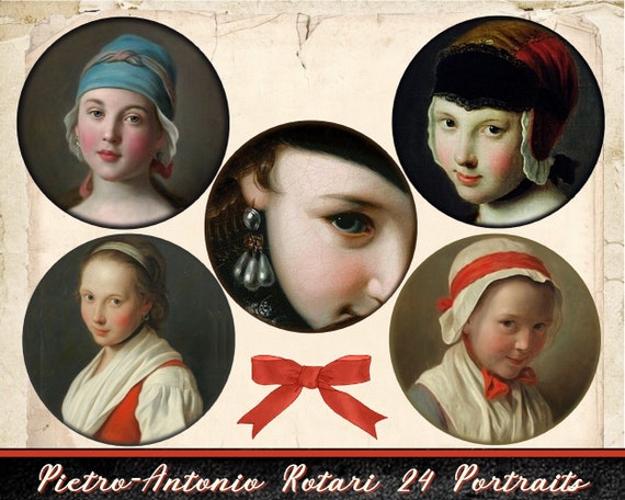 Women Portraits Digital Collage Sheet Renaissance Italian | Etsy