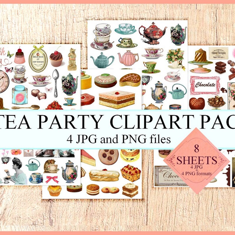 High Tea Clip Art - Etsy