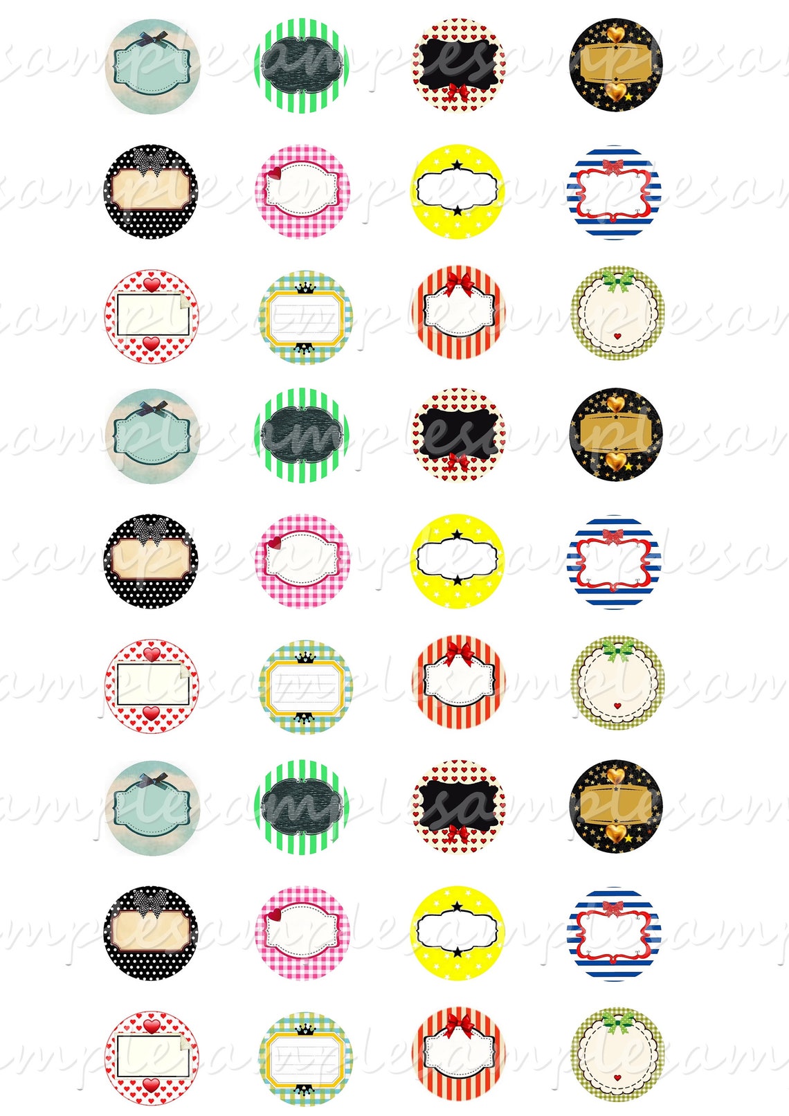 Editable Bottle Cap Collage Sheet 1 Digital Bottle Cap - Etsy