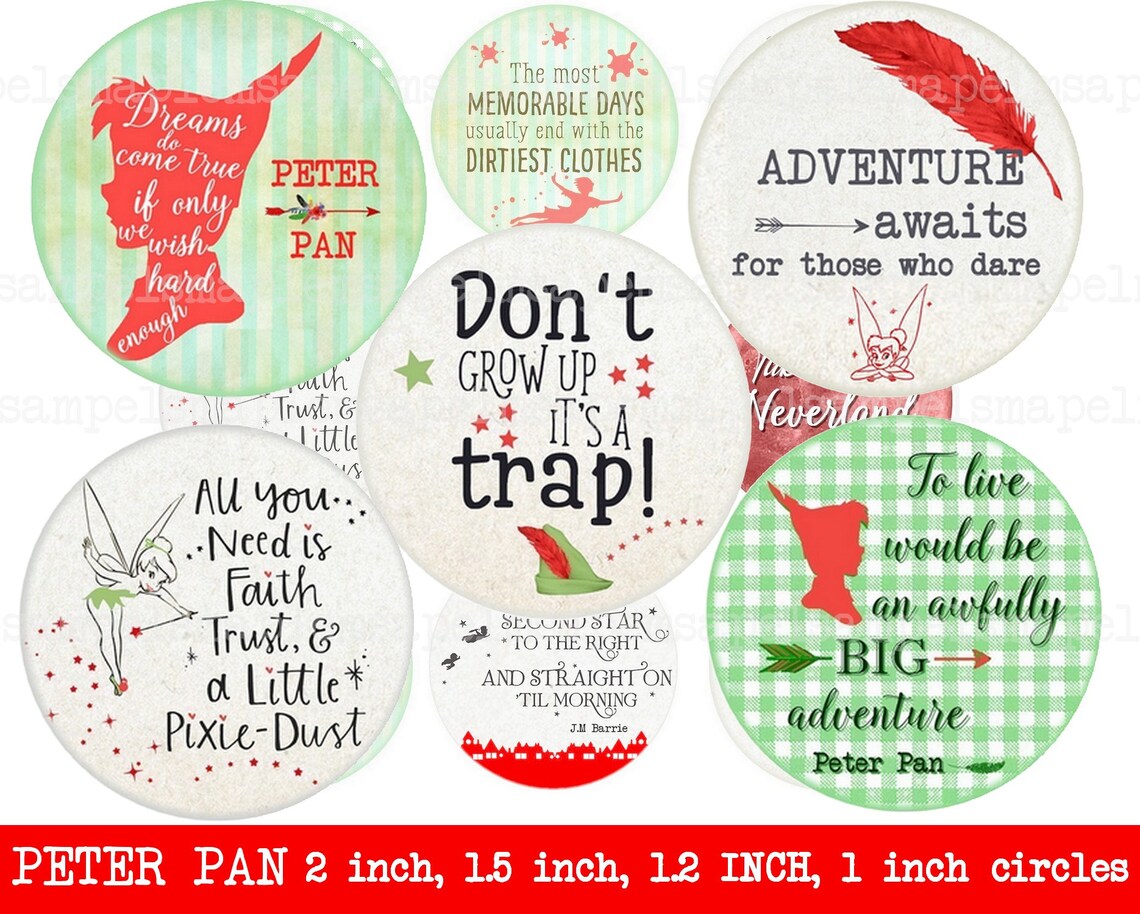 Peter Pan Digital Collage Sheet 2 1.5 1.2 | Etsy