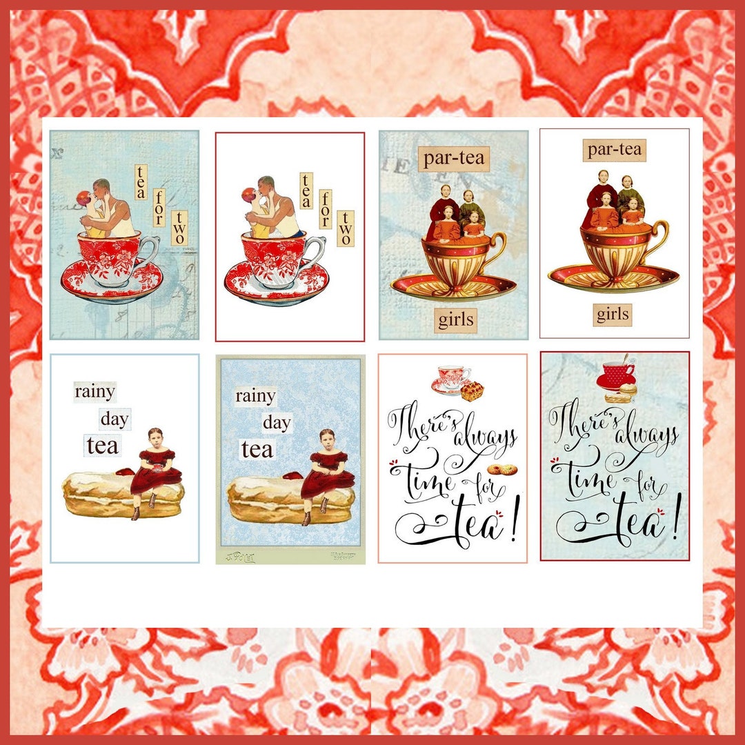 Tea Party Printable Sticker Sheet Inspirational Motivational - Print at ...