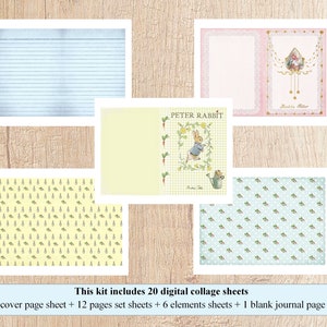 Peter Rabbit Junk Journal Kit Printable Scrapbooking Kit Junk Journal ...