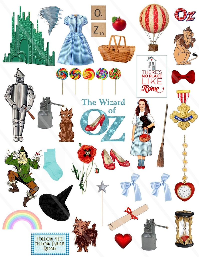 Wizard of Oz Clipart Dorothy Clip Art Digital Collage Sheet | Etsy Wizard of Oz Clipart Dorothy Clip Art Digital Collage Sheet | Etsy