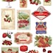 Vintage raspberry ephemera raspberry cliparts, PNG, junk journal ...