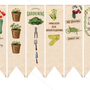 Printable Bookmarks Gardening Garden,book Lover Digital Bookmarks ...