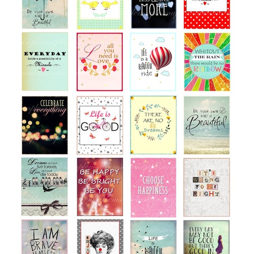 Inspirational and Motivational Printable Sticker Sheet Print - Etsy