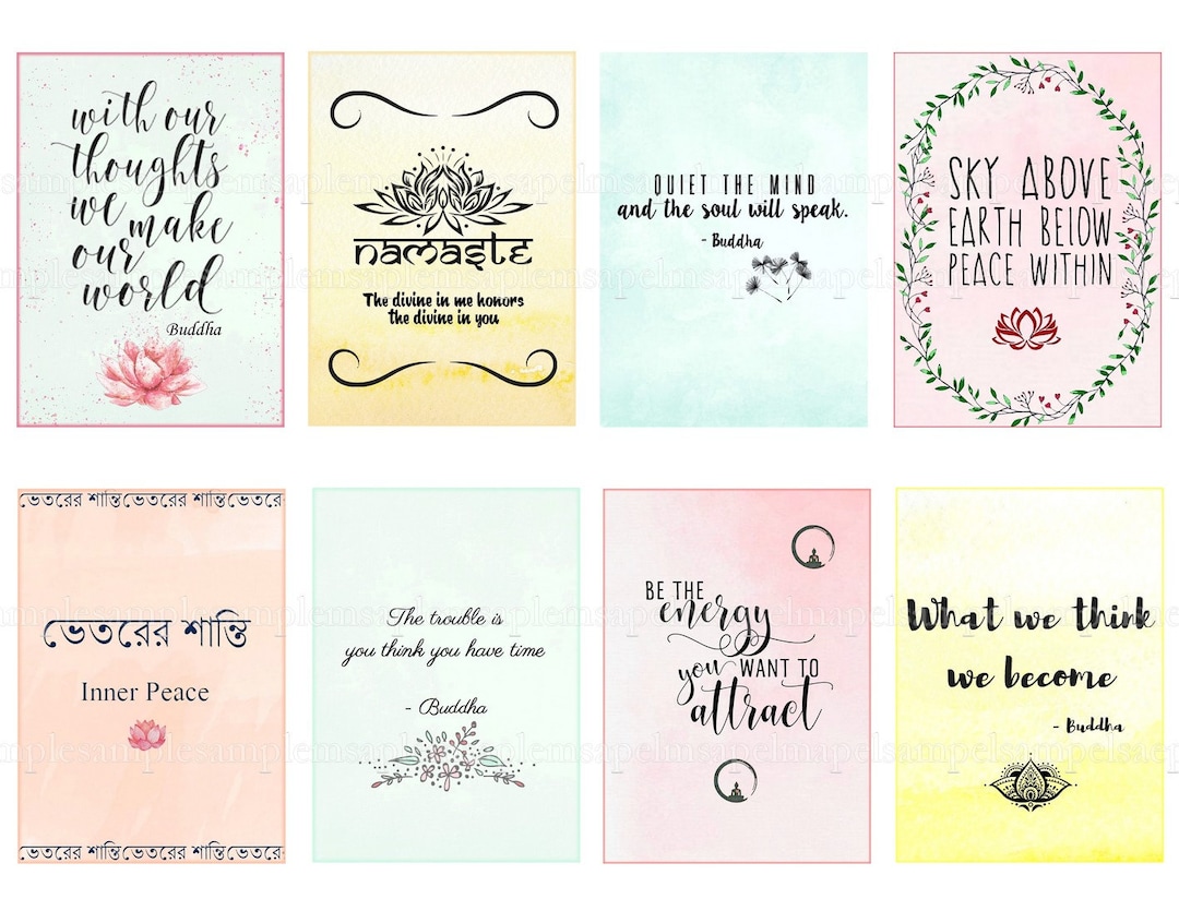 Inspirational Buddhism Printable Sticker Sheet Inspirational and ...
