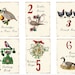 Twelve Days of Christmas Printable Cards, Retro Christmas Downloads ...