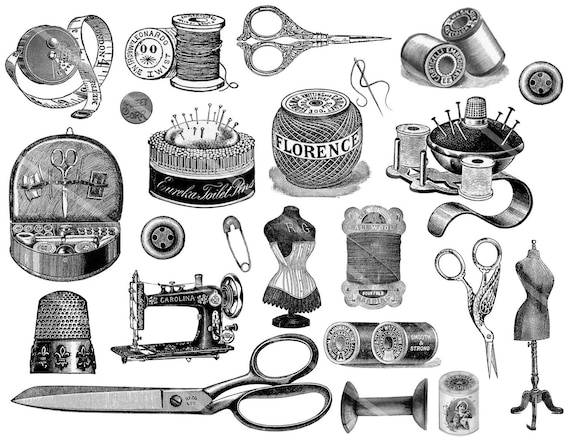 Vintage Sewing Clip Art
