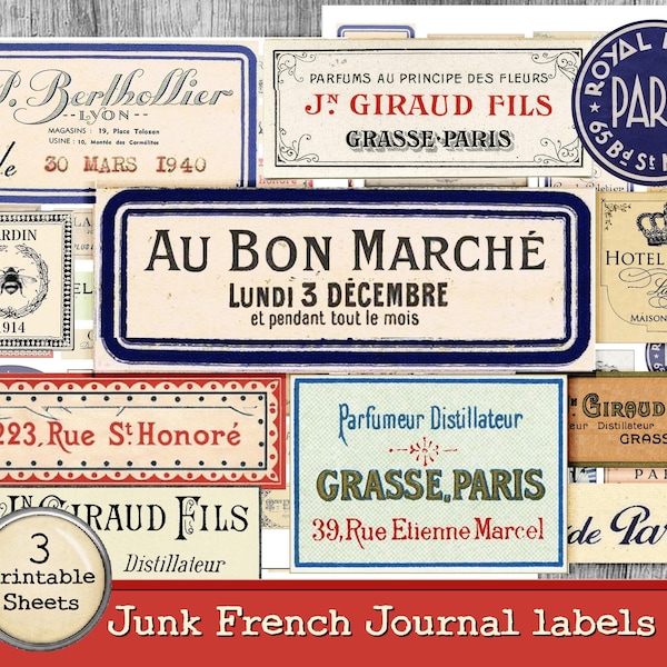 French Labels - Etsy