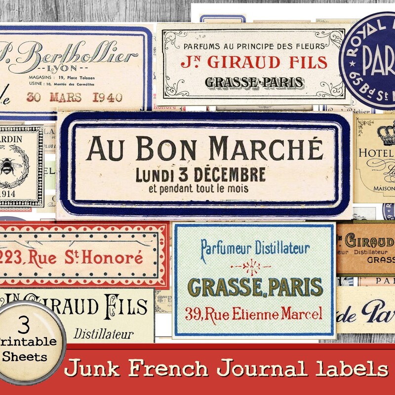 French Labels - Etsy