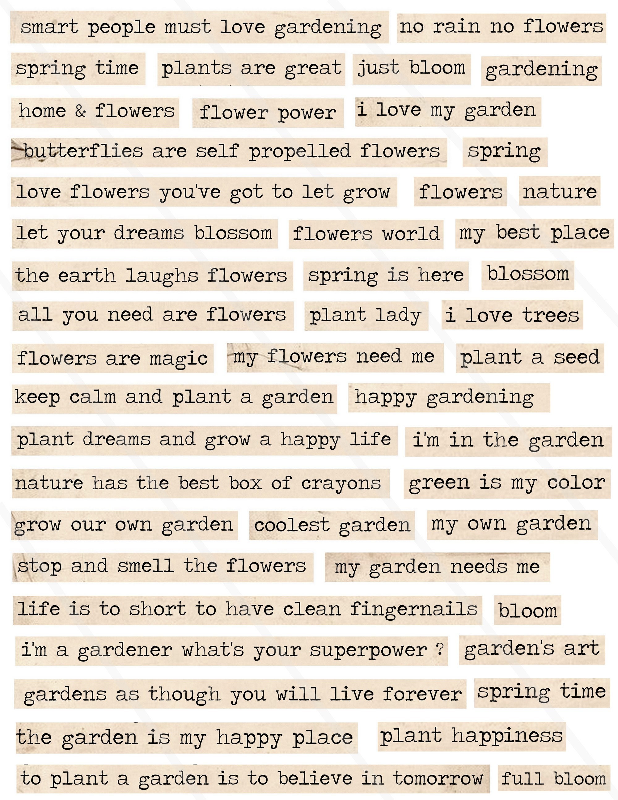 Inspiring Words Collage