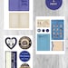 Blue Ephemera Pack Instant Download, Printable, Digital Collage, Diary ...