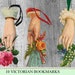 Printable Bookmarks,book Lover Bookmark Victorian Hands and Roses ...