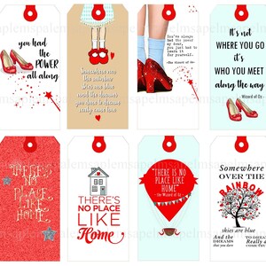Wizard of Oz Tags Printable Gift Tags Hang Tags Journaling Journal ...
