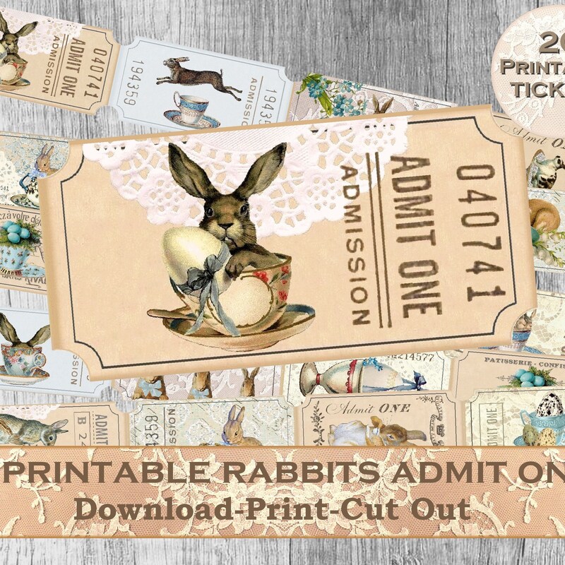 French Rabbit Image - Etsy