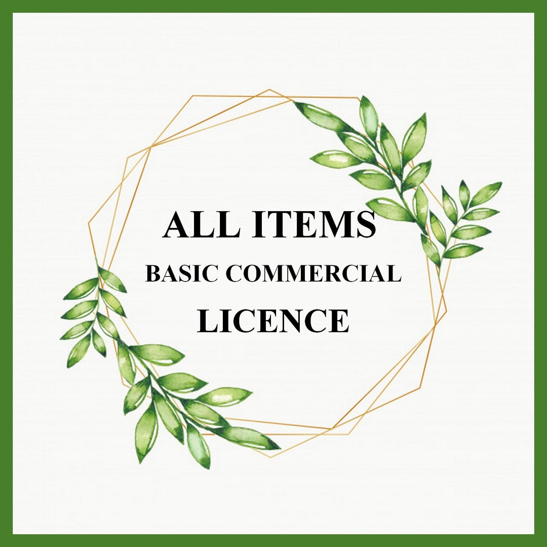 All Items Basic Commercial License - Commercial Use Digital Crafting ...