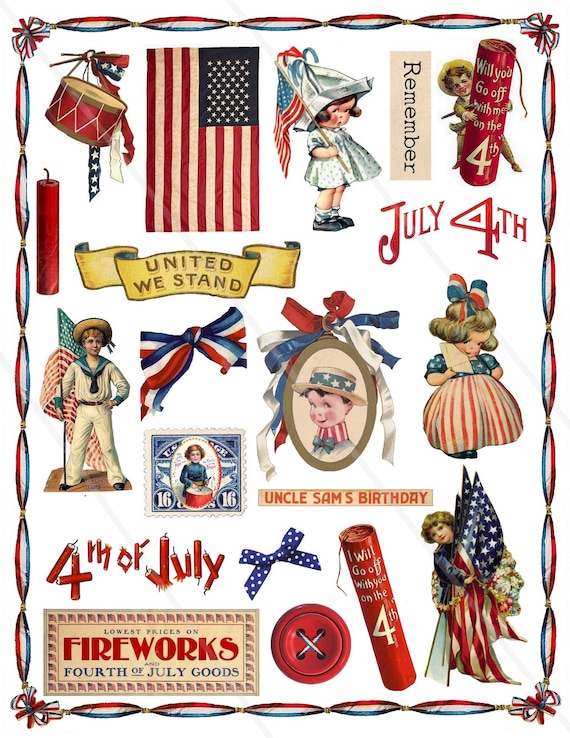 Vintage July 4th Clip Art