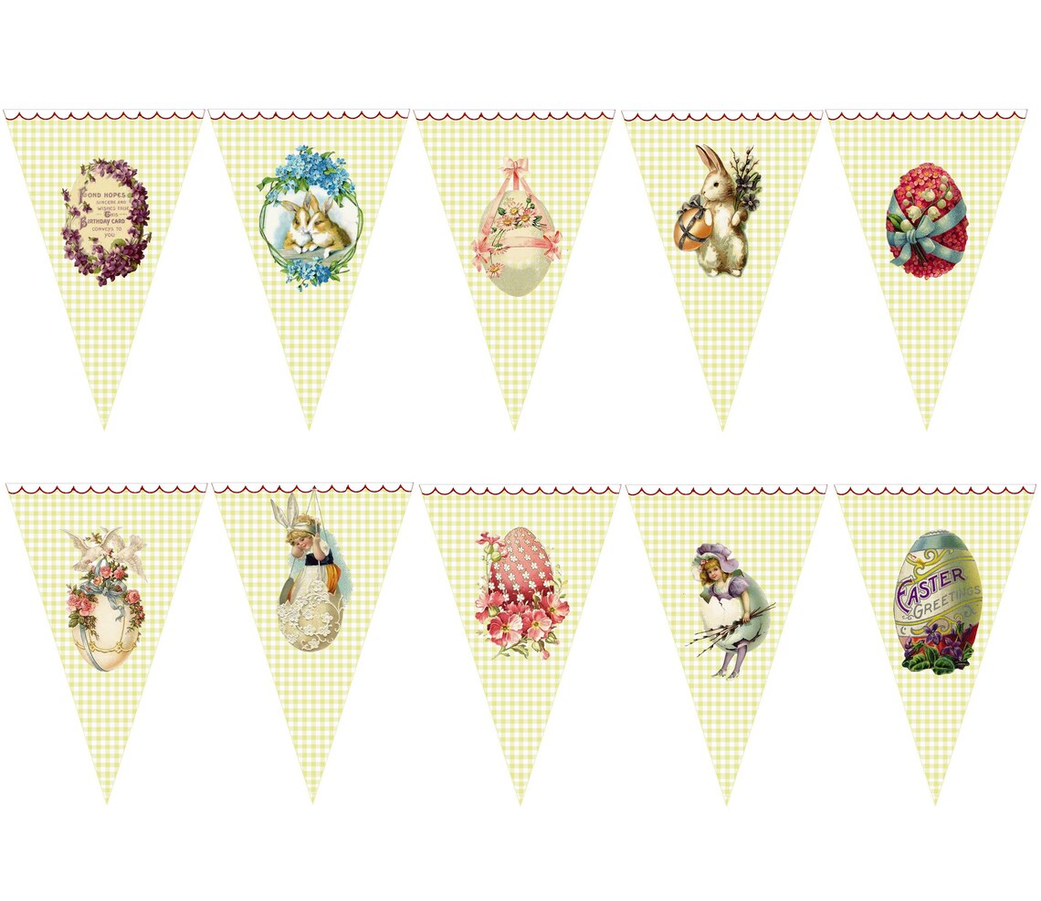 Printable Easter Banner Bunting Party Banner Easter Party Paper ...