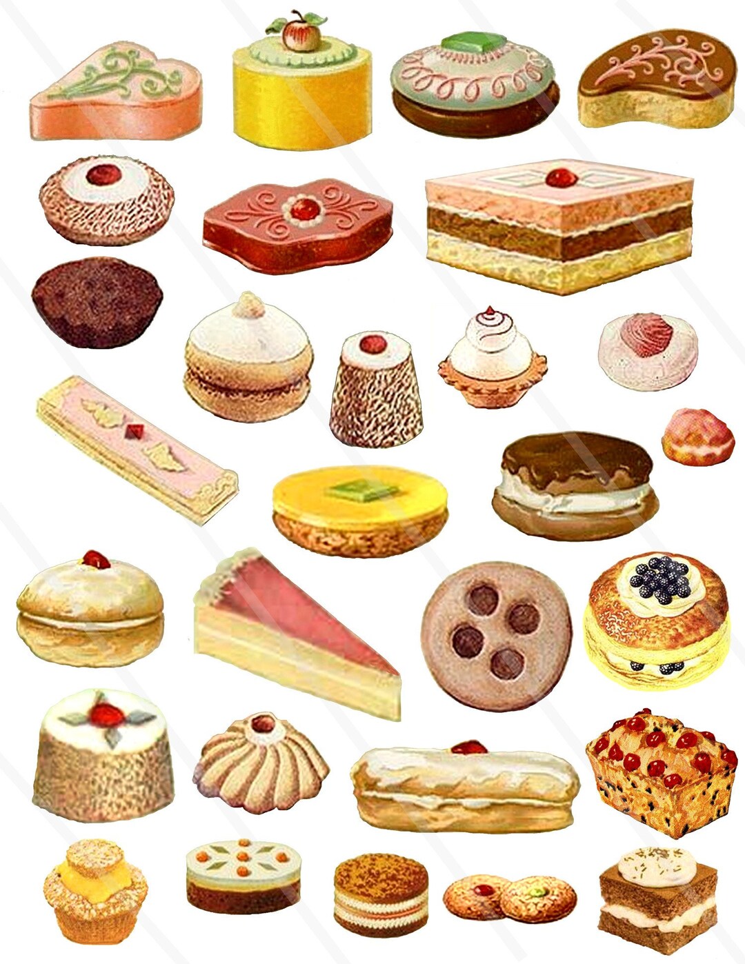 Tea Party Clipart Teatime Clipart Printable Tea Party, Pastries Images ...