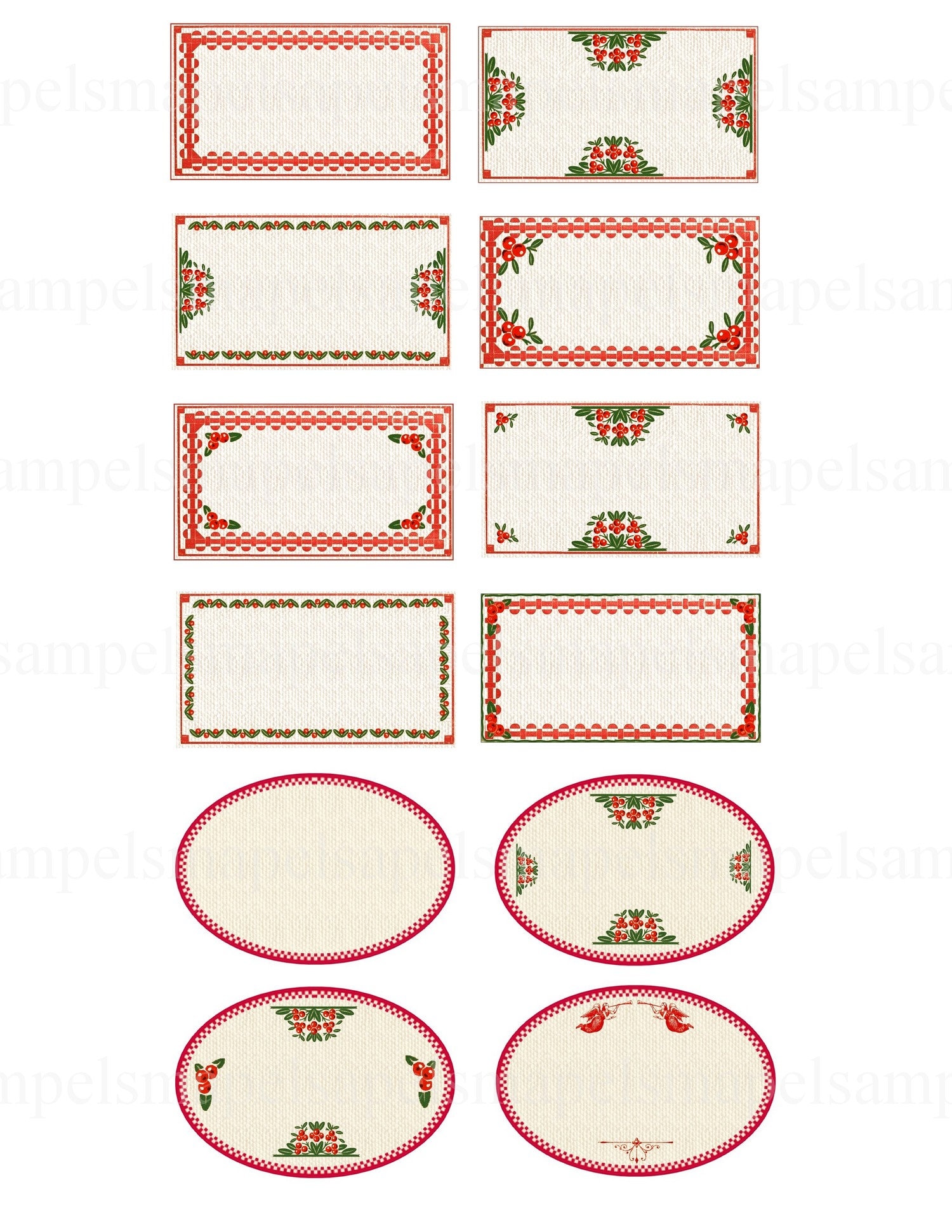 Blank Labels Printable Labels Add Text French Tea Towel - Etsy