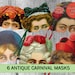Victorian Half Mask Pack Carnival Antique Masks Victorian Antique Paper ...