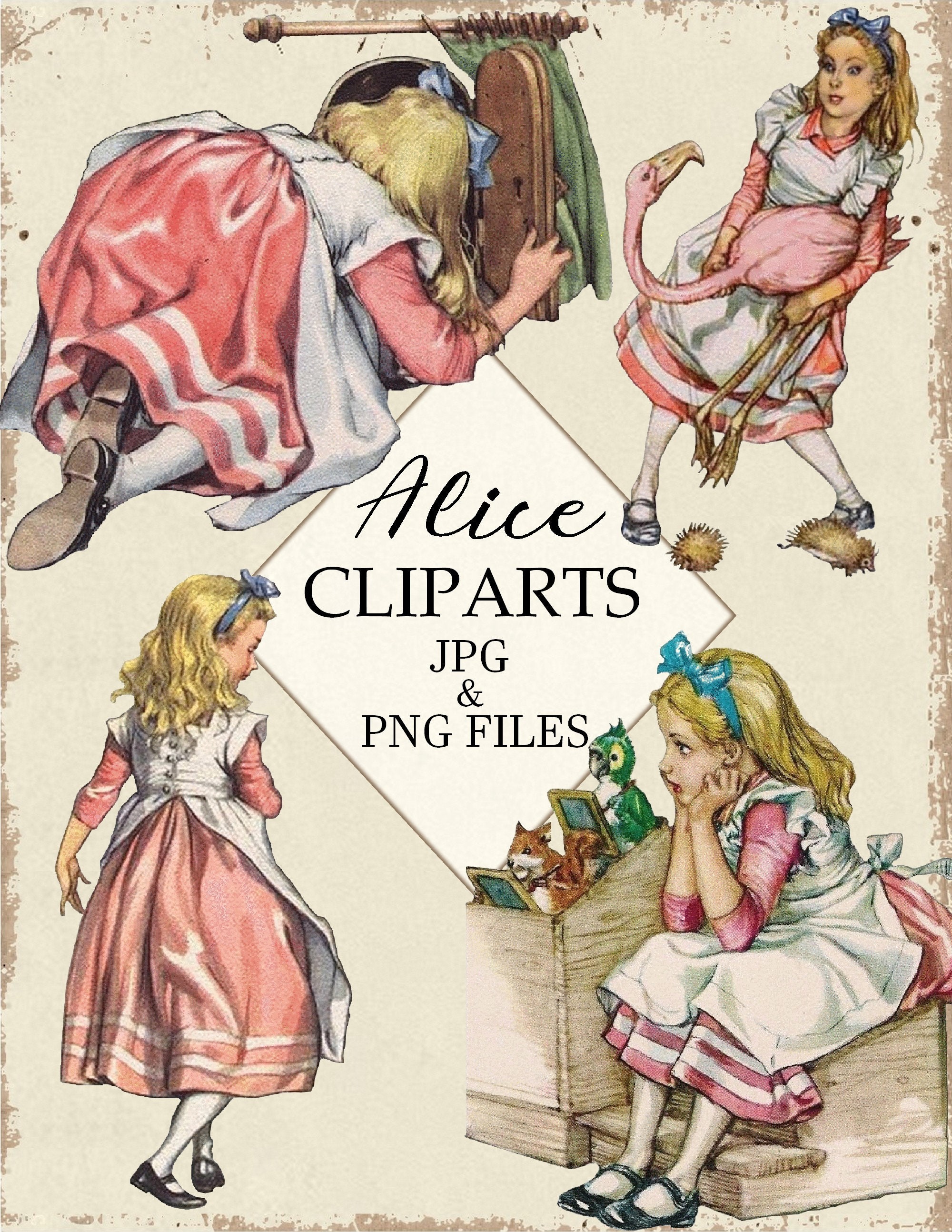 Vintage Alice In Wonderland Clip Art