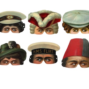 Printable Mask Victorian Half Mask Pack Victorian Antique Paper Toy ...