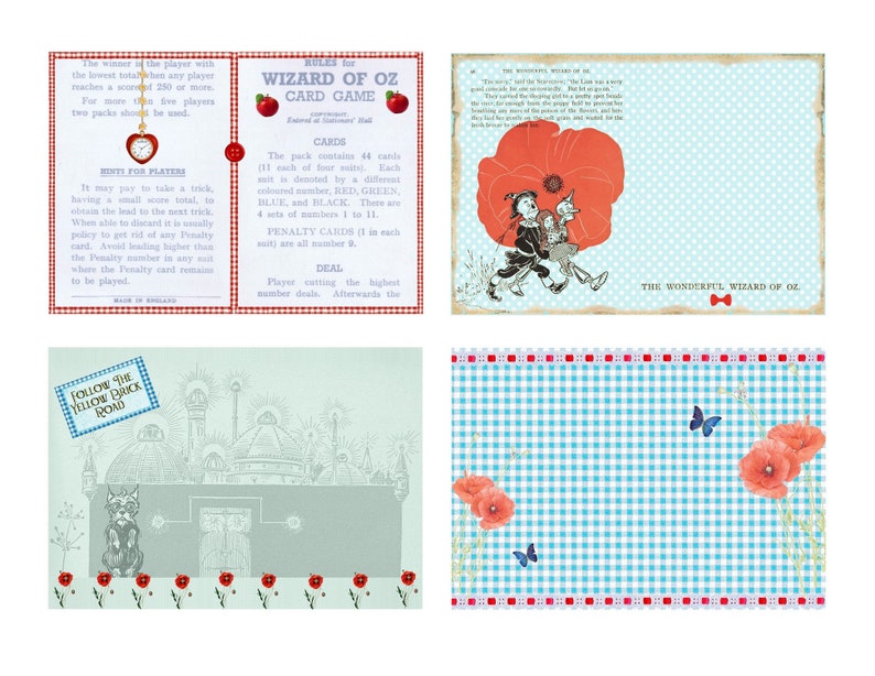 The Wizard of Oz Junk Journal Kit , Scrapbooking Journal Paper Pack ...