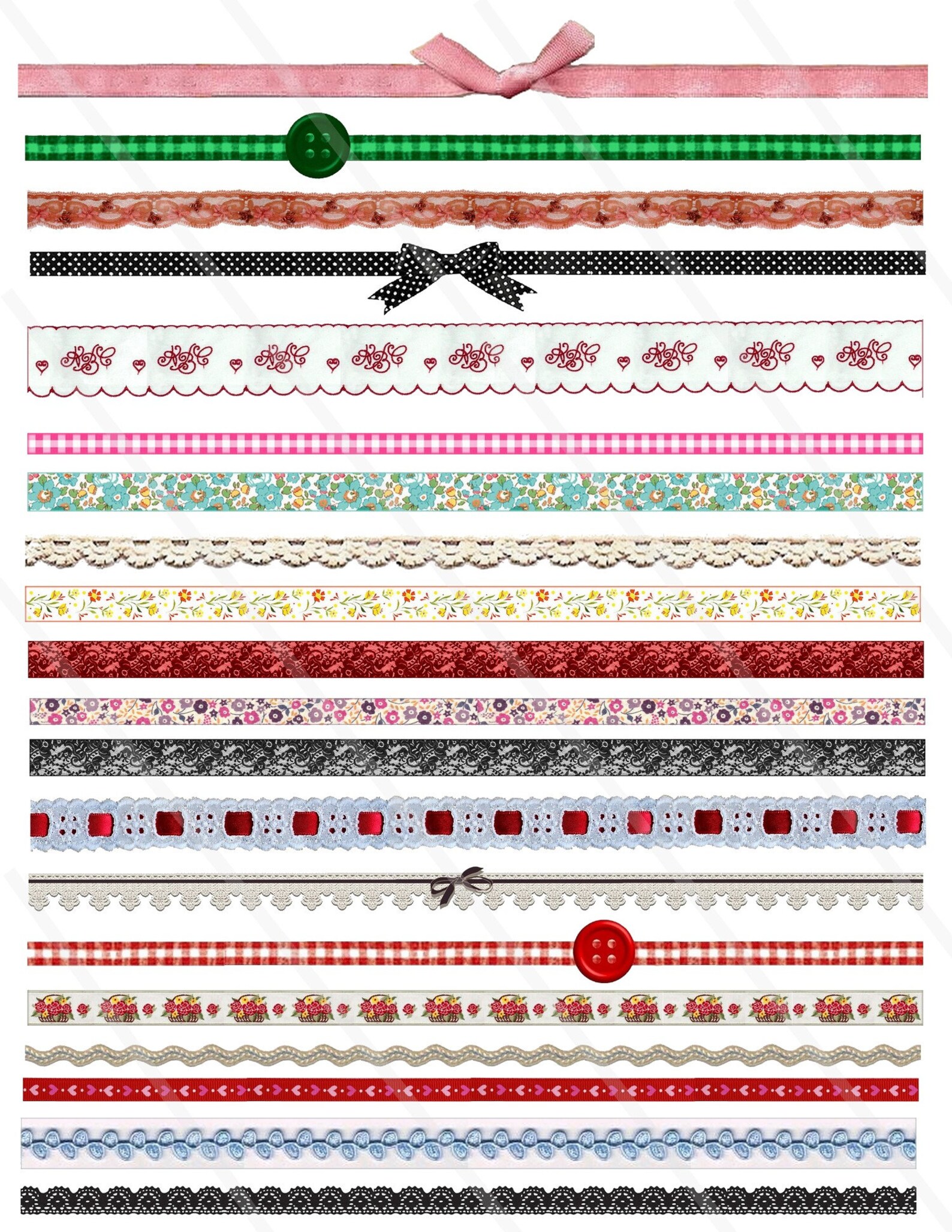 Antique Vintage Lace Borders Collage Sheet INSTANT DOWNLOAD | Etsy