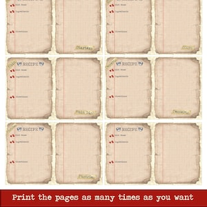 Retro Cook Journal Kit, Cook Junk Journal, Recipes Journal, Vintage ...