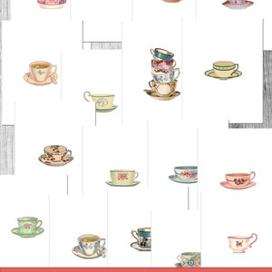 Teacup Clipart Tea Clipart Teacup Floral Vintage Tea Cups Tea Party ...