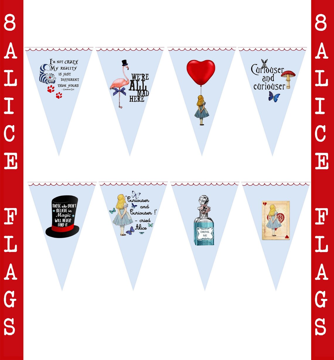 Printable Alice in Wonderland Banner Alice in Wonderland Party | Etsy