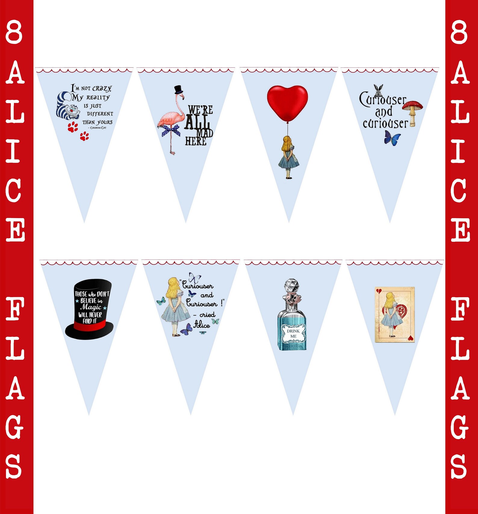 Printable Alice in Wonderland Banner Alice in Wonderland Party Banner ...