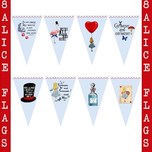 Printable Alice in Wonderland Banner Alice in Wonderland Party Banner ...