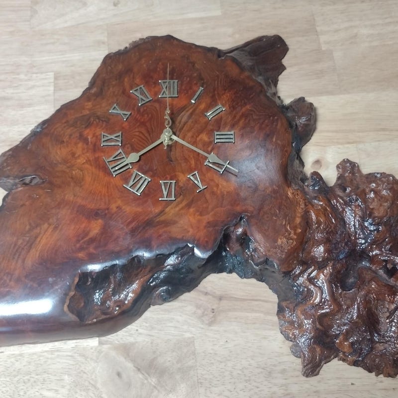 Vintage Wood Clock - Etsy