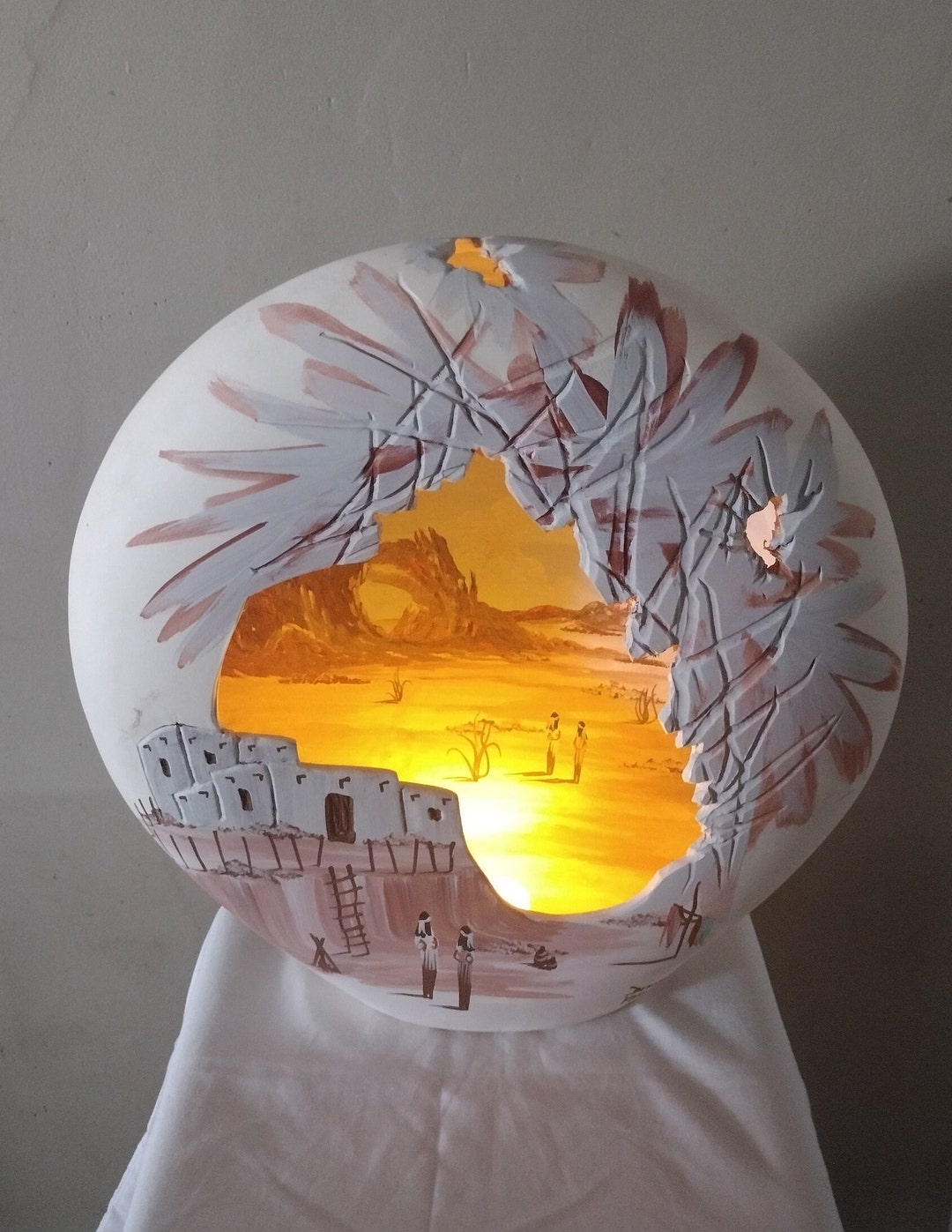 Vintage Signed Southwest Adobe Pottery Vase Cut Out by Diana Kohlerman ...