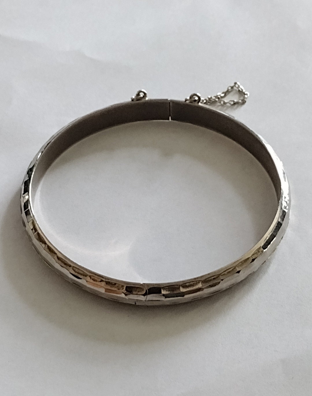 Vintage Sterling Silver Push Button Bangle Bracelet - FREE SHIPPING - Etsy