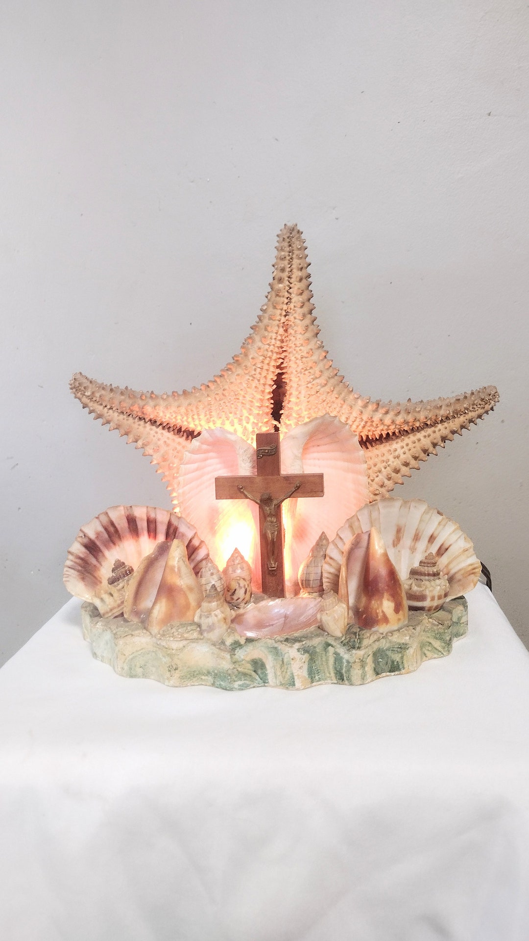 Vintage Seashell TV Lamp - Etsy