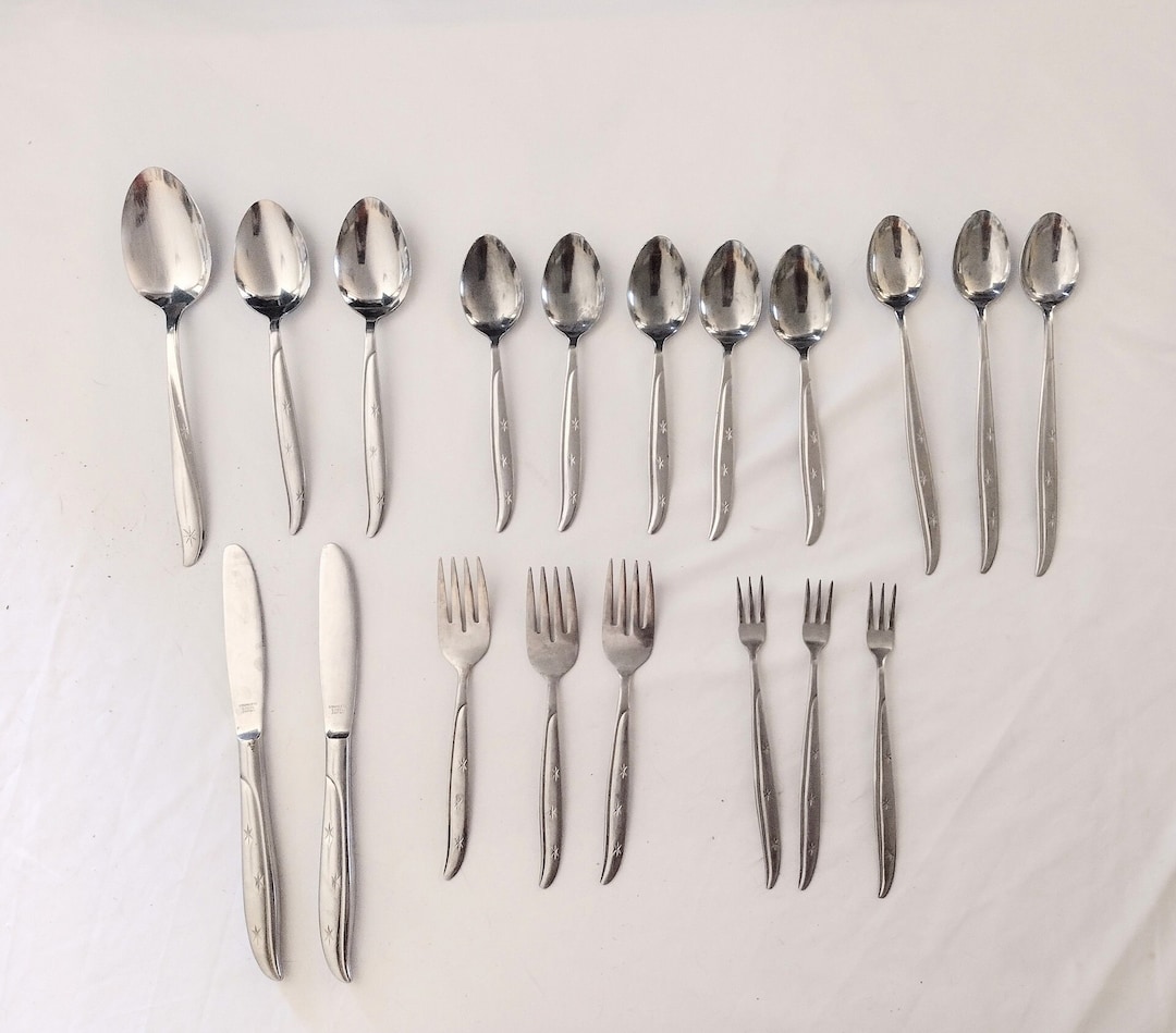 Mid Century Atomic Starburst Nasco Stainless Flatware Serving - Etsy