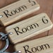 Engraved Oak Wood Hotel Room Keychains: Personalized Wooden Key Rings ...